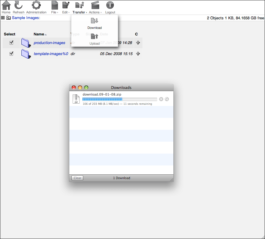 HELIOS - WebShare Screenshots