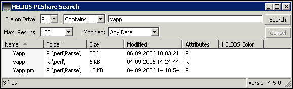 PCShare UB+ "HELIOS PCShare Search" Erweiterung für Windows Explorer